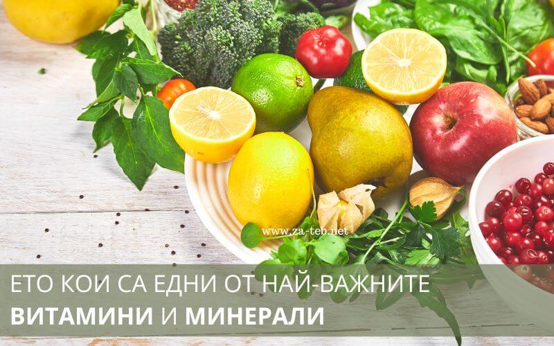 Ето кои са едни от най-важните витамини и минерали - ZA-TEB.NET